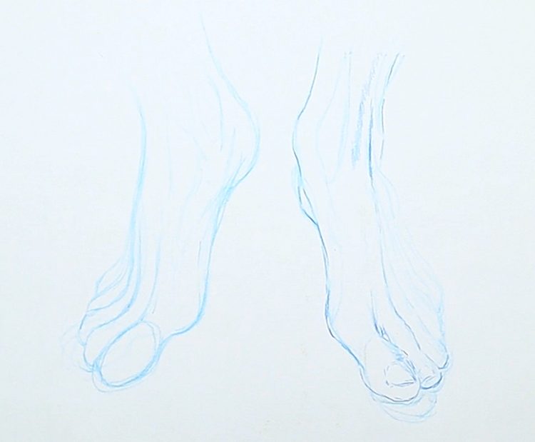 How to Draw Feet – Feet Drawing Tutorial in 8 Steps