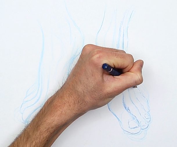 How to Draw Feet – Feet Drawing Tutorial in 8 Steps