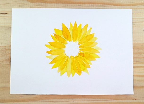 How to Paint Watercolor Sunflowers - Easy Sunflower Painting Tutorial