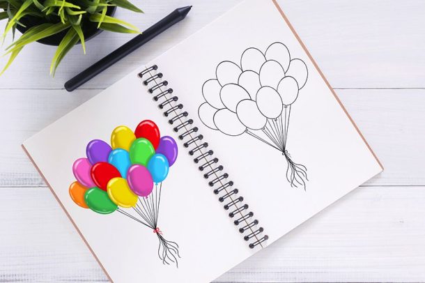 How to Draw a Balloon - A Fun and Easy Balloon Drawing Tutorial
