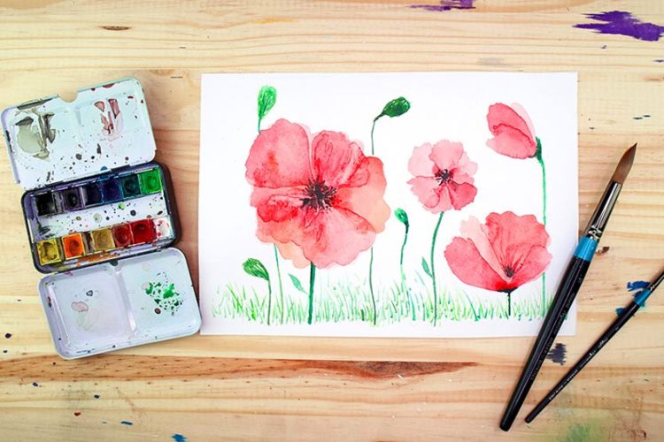 Watercolor Poppies - How to Paint Poppies in Watercolor