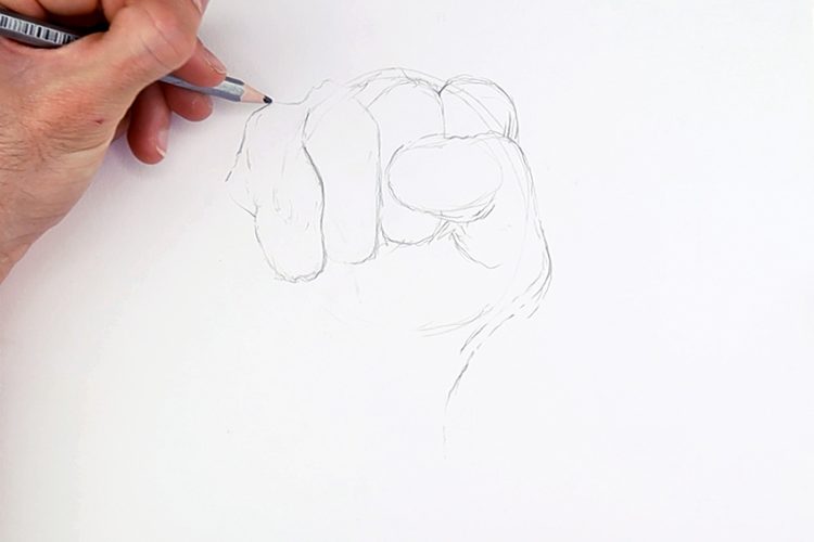 How to Draw a Fist – Clenched Fist Drawing Step-by-Step Tutorial
