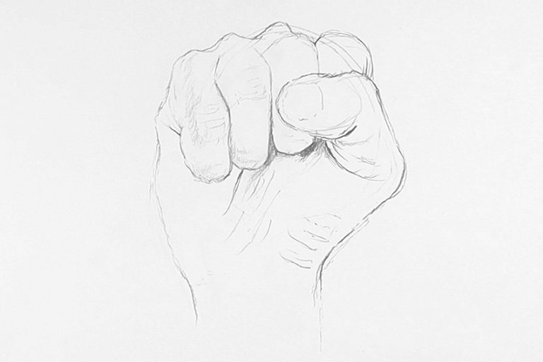 How to Draw a Fist – Clenched Fist Drawing Step-by-Step Tutorial