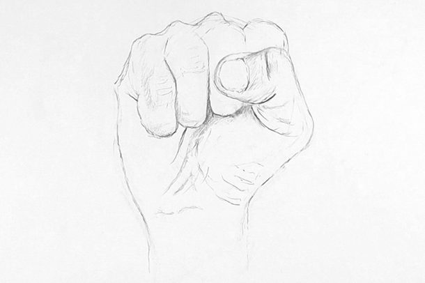 How to Draw a Fist – Clenched Fist Drawing Step-by-Step Tutorial