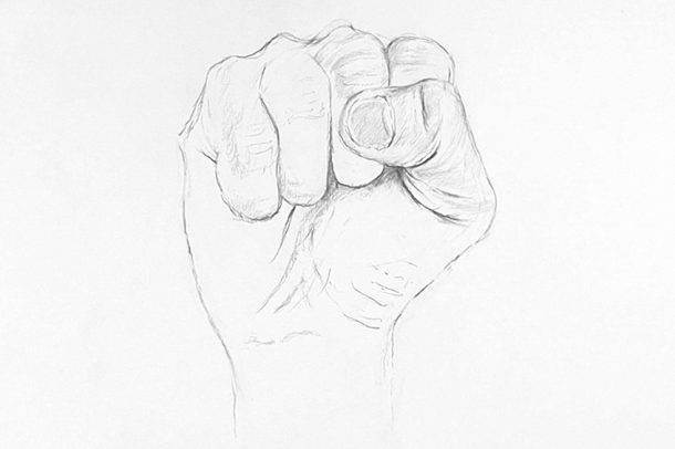 How to Draw a Fist – Clenched Fist Drawing Step-by-Step Tutorial