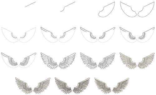 How to Draw Wings - Creating an Easy and Realistic Wings Sketch