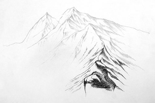 How to Draw Mountains - A Realistic Mountain Drawing Tutorial