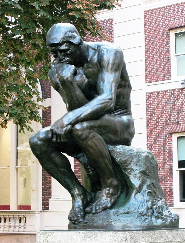 "The Thinker" Statue by Auguste Rodin - Dante Contemplating Hell