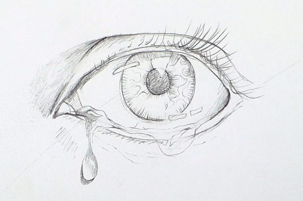 How to Draw Tears - Learn How to Make a Realistic Tear Drop Drawing