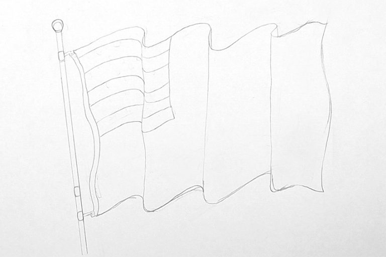 How to Draw a Flag – Easy American Flag Drawing Tutorial