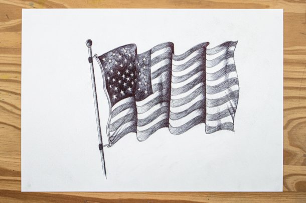 How to Draw a Flag – Easy American Flag Drawing Tutorial