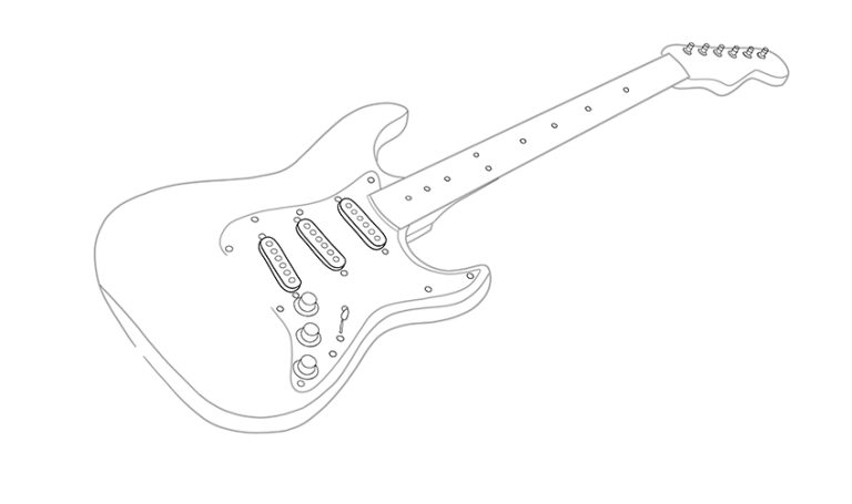 How to Draw a Guitar - Create a Realistic Drawing of a Guitar