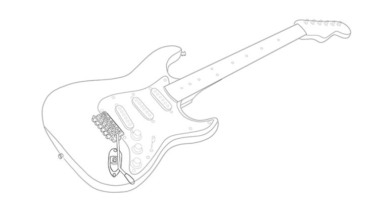 How to Draw a Guitar - Create a Realistic Drawing of a Guitar