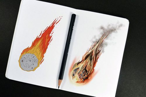 How to Draw a Meteor - A Realistic Asteroid Drawing for All Artists