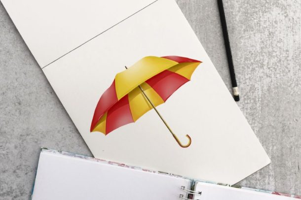 How to Draw an Umbrella - A Bright and Easy Umbrella Drawing