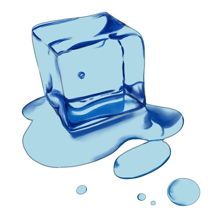 How to Draw an Ice Cube - An Easy Melting Ice Cube Drawing