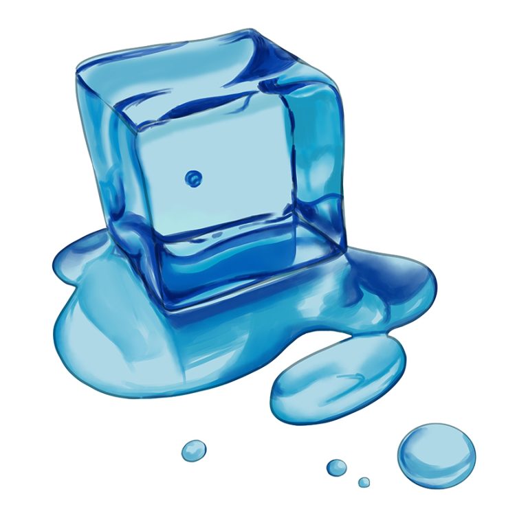 How to Draw an Ice Cube - An Easy Melting Ice Cube Drawing