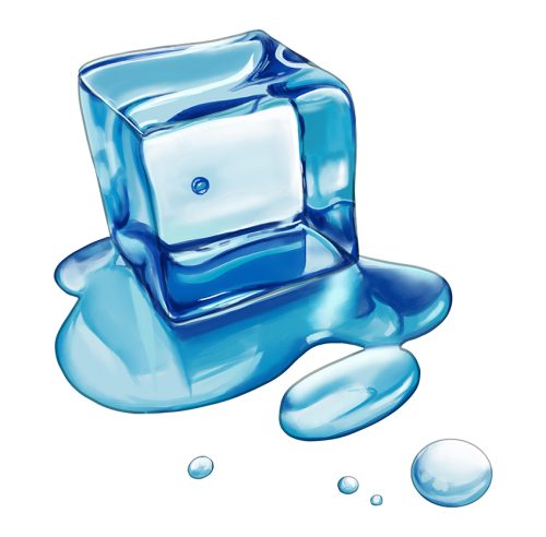 How to Draw an Ice Cube - An Easy Melting Ice Cube Drawing