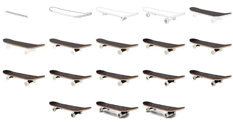 How to Draw a Skateboard - An Easy Skateboard Drawing Tutorial