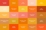Shades of Orange - 100 Tones Including All Color Codes