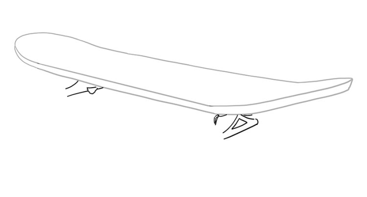 How to Draw a Skateboard - An Easy Skateboard Drawing Tutorial