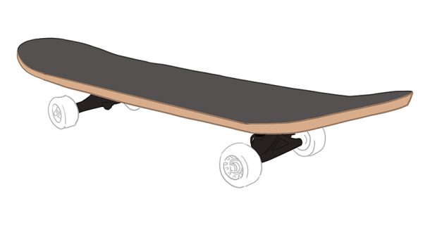 How to Draw a Skateboard - An Easy Skateboard Drawing Tutorial