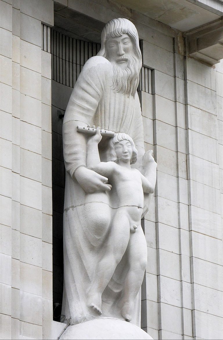 Eric Gill BBC Statue - Analysis of the "Prospero and Ariel" Statue
