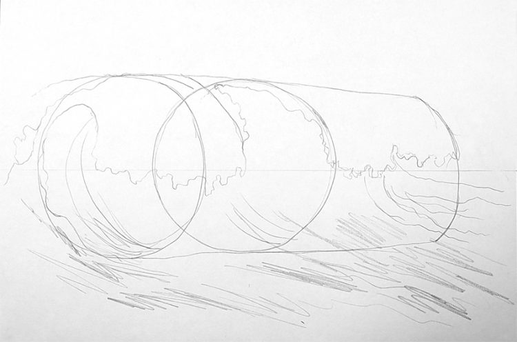 How to Draw Waves - A Realistic Ocean Wave Sketch in Pencil