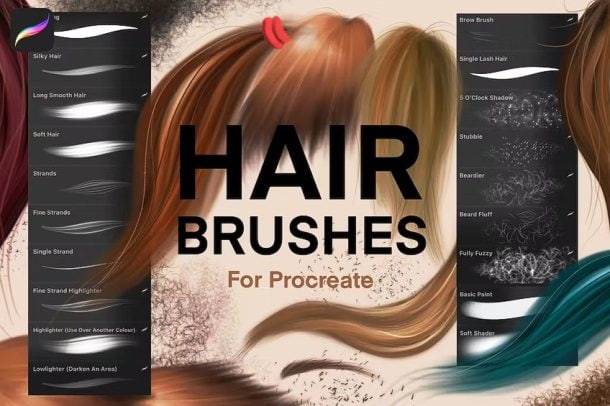 Procreate Hair Brushes - Top Hair Texture Brushes for Procreate