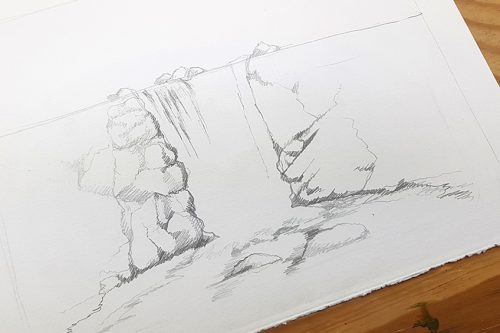 How to Draw a Waterfall - Create your Own Stunning Drawing