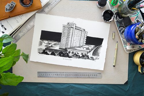 How to Draw a Skyscraper - Step-by-Step Skyscraper Drawing