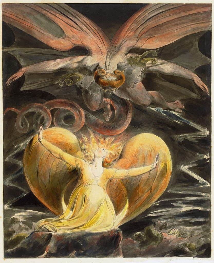 "Great Red Dragon and the Woman Clothed in Sun" - William Blake