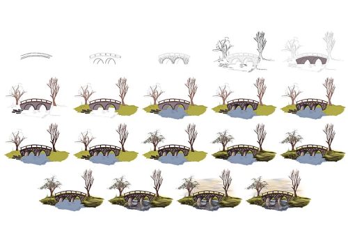 How to Draw a Bridge - An Easy-to-Follow Bridge Drawing Tutorial