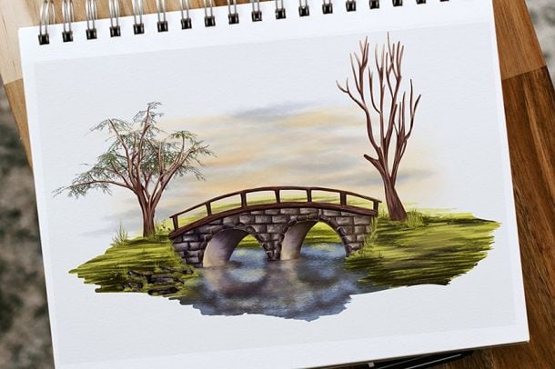 How to Draw a Bridge - An Easy-to-Follow Bridge Drawing Tutorial