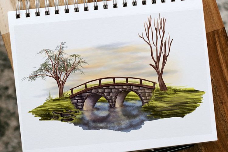 How to Draw a Bridge - An Easy-to-Follow Bridge Drawing Tutorial
