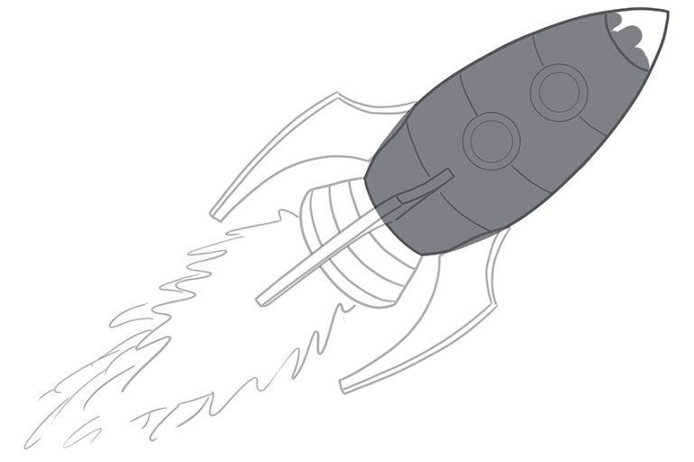 How to Draw a Rocket - An Easy Rocket Drawing Tutorial