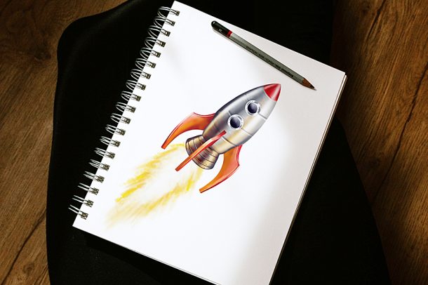 How to Draw a Rocket - An Easy Rocket Drawing Tutorial