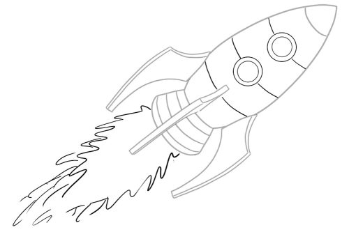 How to Draw a Rocket - An Easy Rocket Drawing Tutorial