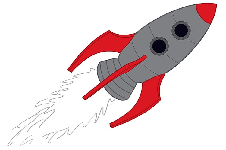 How to Draw a Rocket - An Easy Rocket Drawing Tutorial