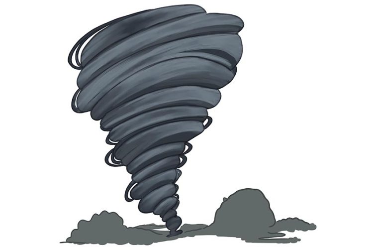 How to Draw a Tornado - A Realistic Tornado Drawing
