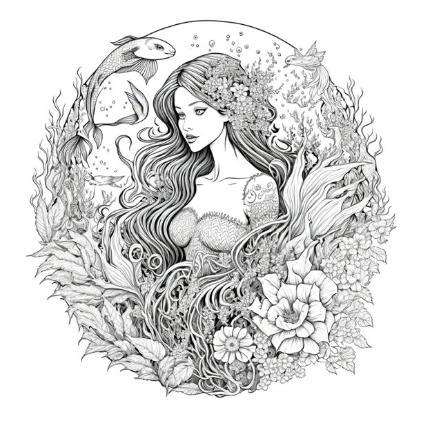 Mermaid Coloring Pages - 39 Free Mermaids to Color