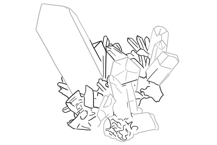 How to Draw a Crystal - An Aesthetic Crystal Drawing
