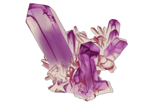 How to Draw a Crystal - An Aesthetic Crystal Drawing