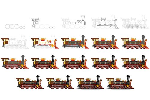 How to Draw a Train - Easy Train Drawing Tutorial