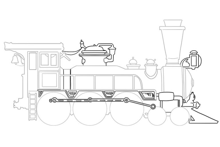 How to Draw a Train - Easy Train Drawing Tutorial