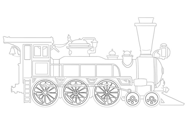How to Draw a Train - Easy Train Drawing Tutorial