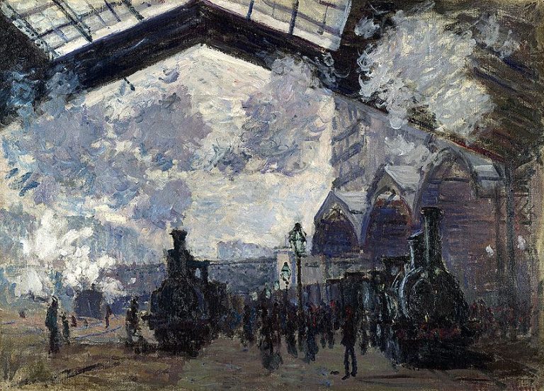 "Gare St Lazare" by Claude Monet - Train Station Painting Analysis