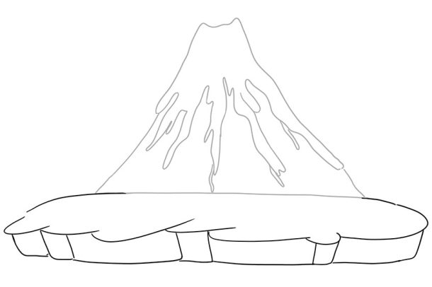 How to Draw a Volcano - A Realistic Volcano Drawing Tutorial