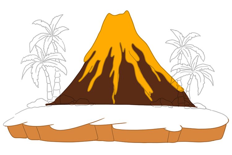 How to Draw a Volcano - A Realistic Volcano Drawing Tutorial