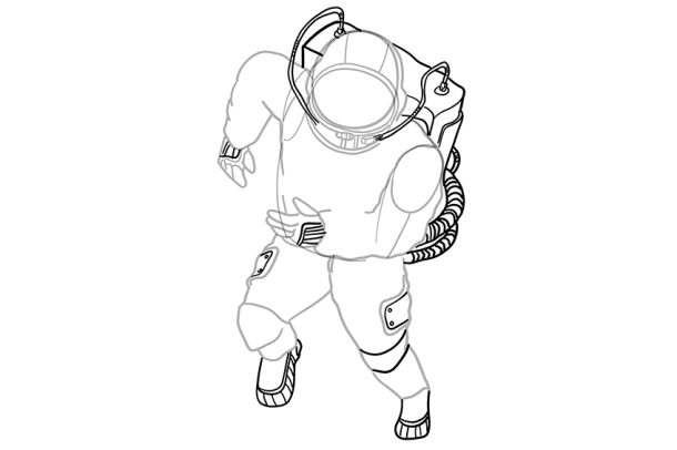 How to Draw an Astronaut - Create a Realistic Astronaut Drawing